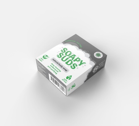 Soapy Suds Charcoal Tea Tree Face Bar - ecoLiving.co.uk