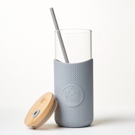 Neon Kactus Reusable Glass Water Bottle - 550ml - ecoLiving.co.uk