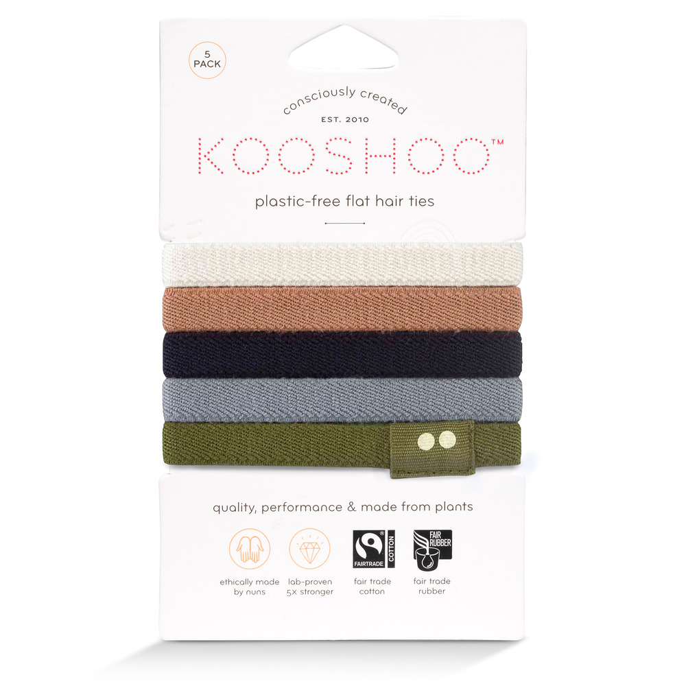 KOOSHOO Plastic Free Hair Ties - ecoLiving.co.uk