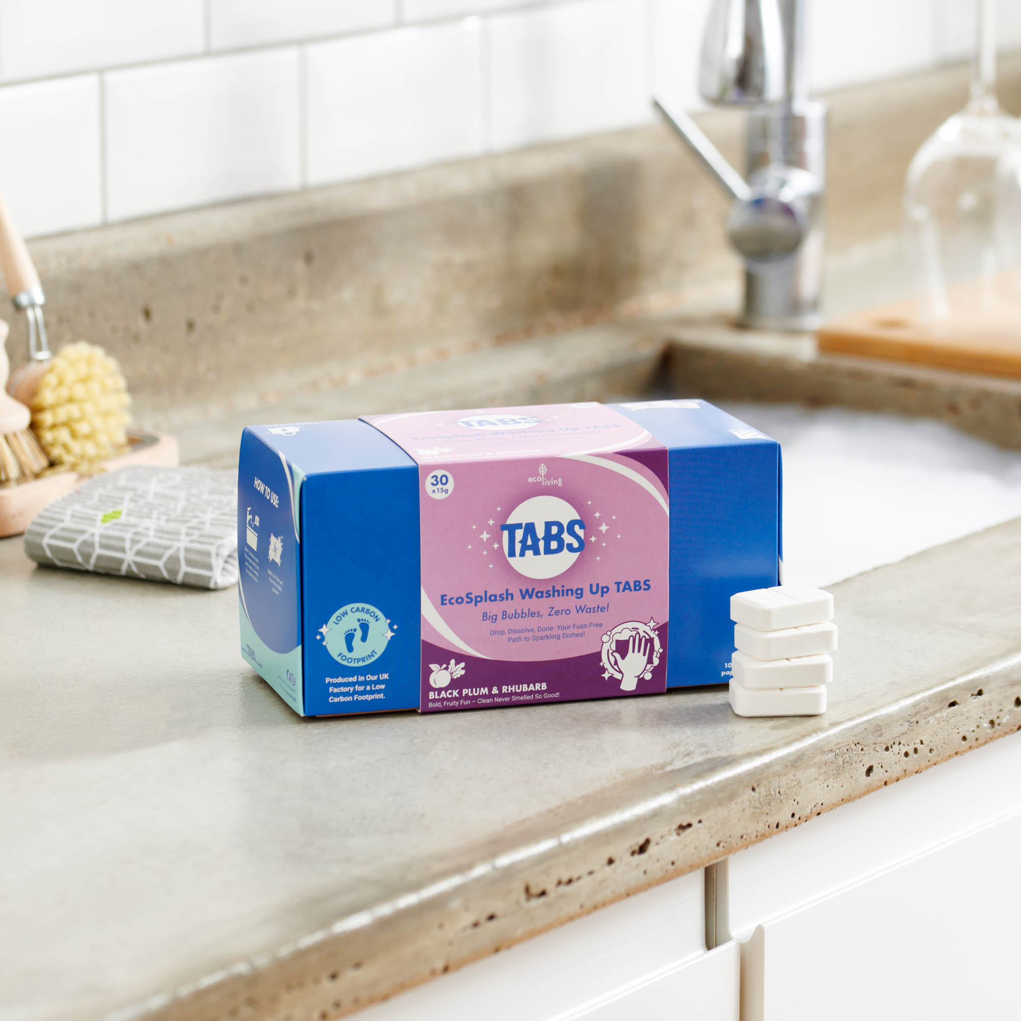 TABS Washing Up Tablets EcoSplash UK - ecoLiving.co.uk