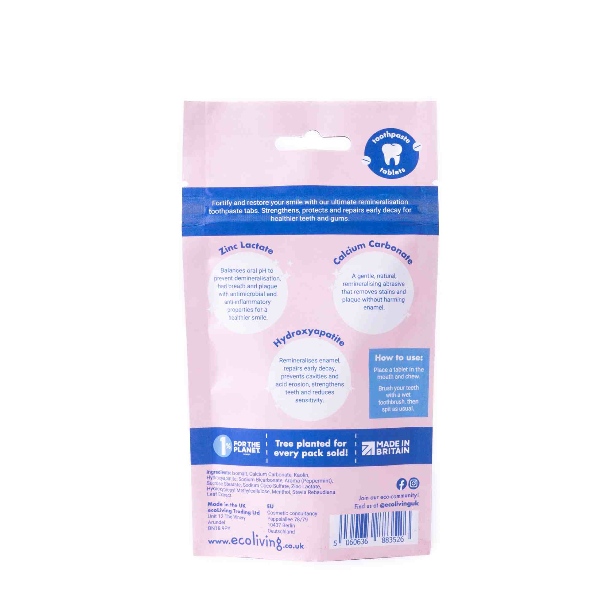 Mineral Boost Toothpaste TABS - ecoLiving.co.uk