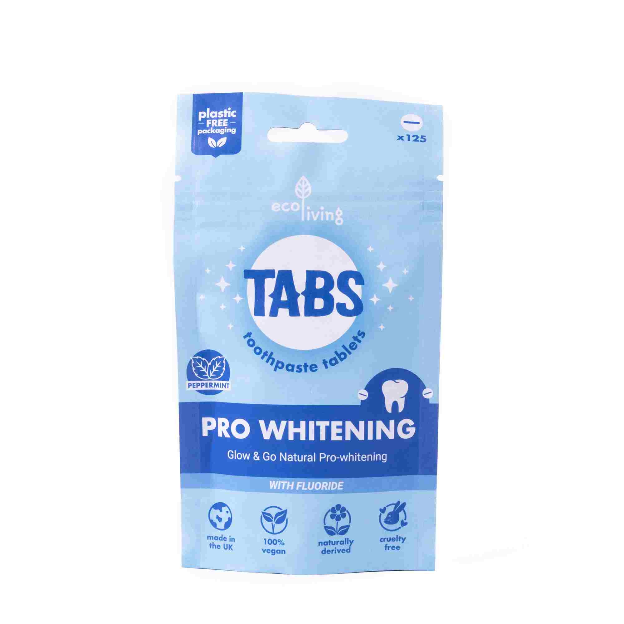 Pro Whitening Toothpaste TABS - ecoLiving.co.uk