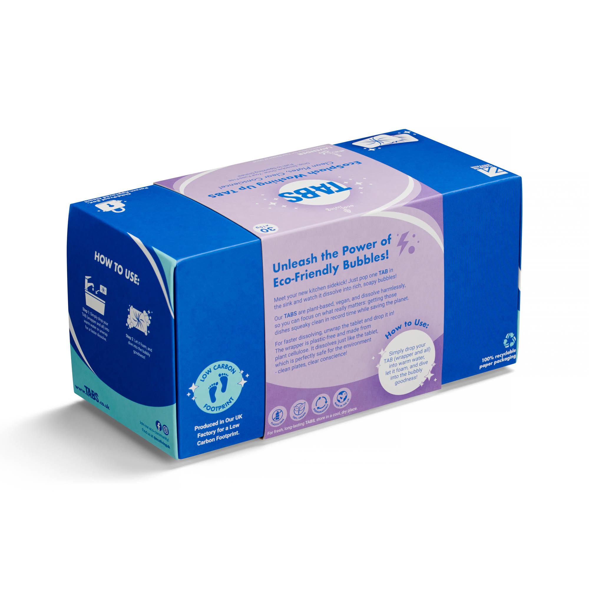 TABS Washing Up Tablets EcoSplash UK - ecoLiving.co.uk