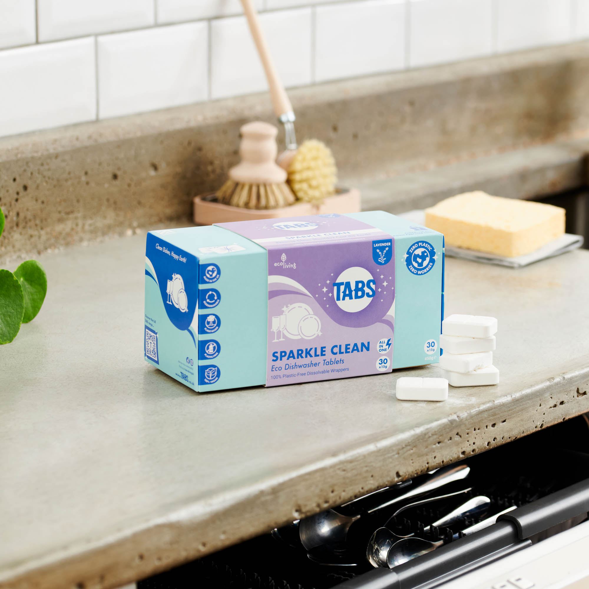 TABS Dishwasher Tablets Sparkle Clean UK - ecoLiving.co.uk