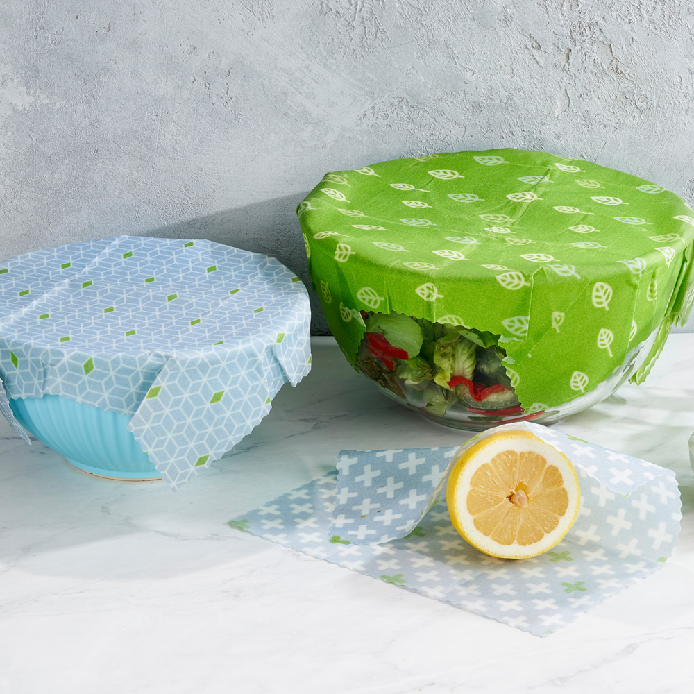 Reusable Vegan Food Wraps - A Set of 3 - ecoLiving.co.uk