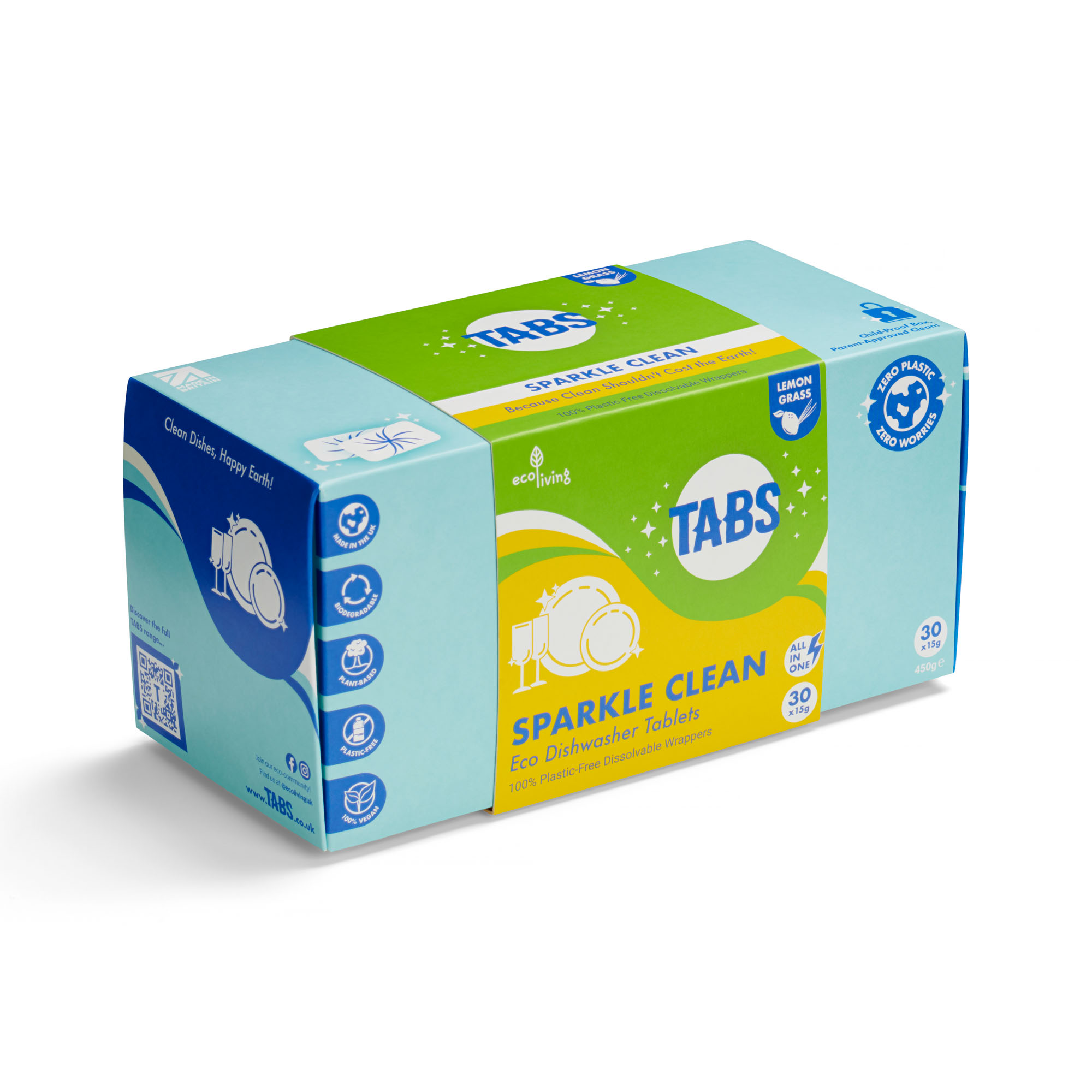 TABS Dishwasher Tablets Sparkle Clean UK - ecoLiving.co.uk